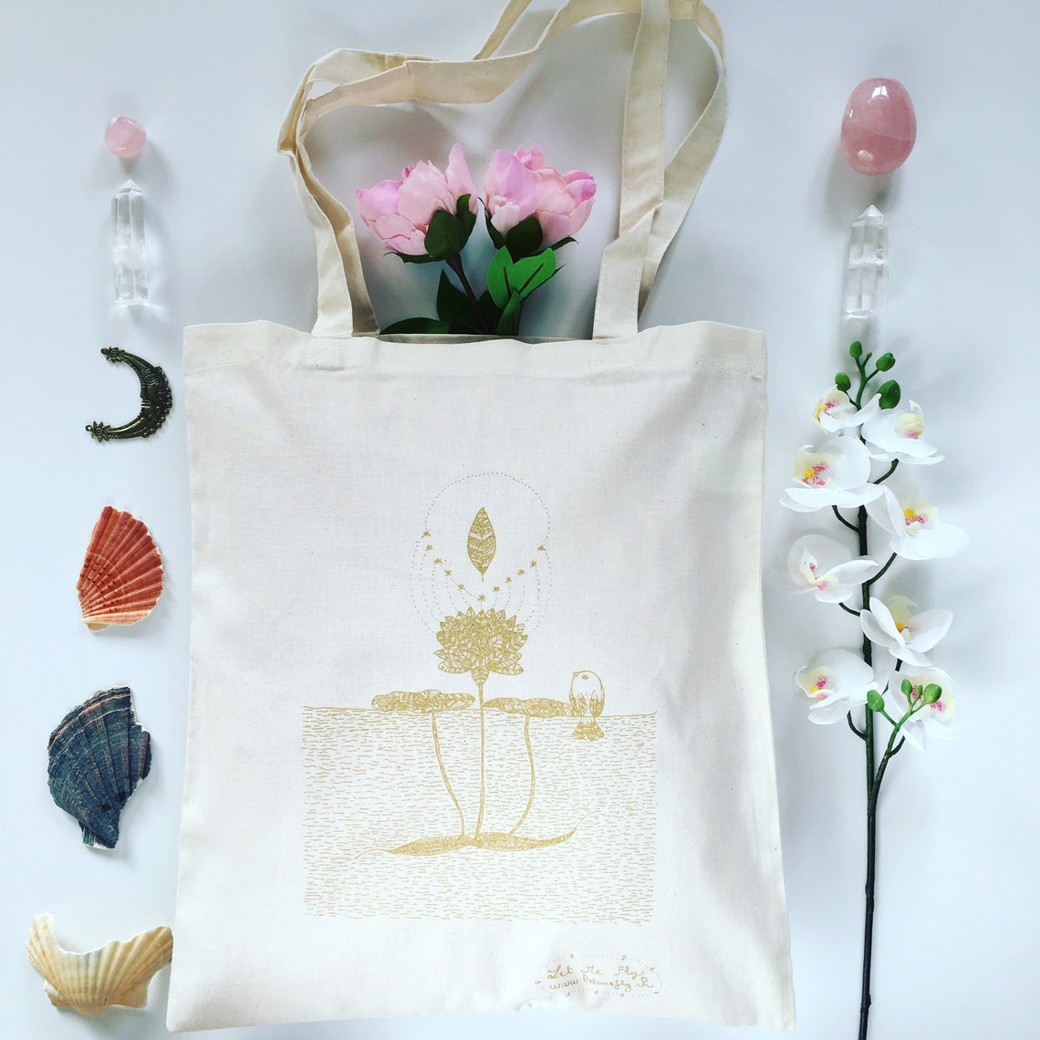 Tote Bag Lotus Blume Blume des Lotus Cabas Lotus Lotus Beutel Cabas ...