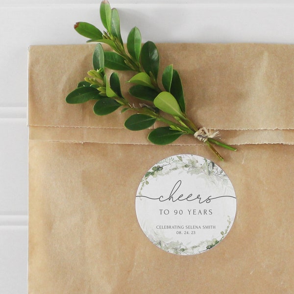 90th Birthday Labels - Etsy