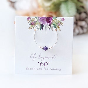 Purple 60th Birthday Party Favors, Life Begins at 60, 60th Birthday ...