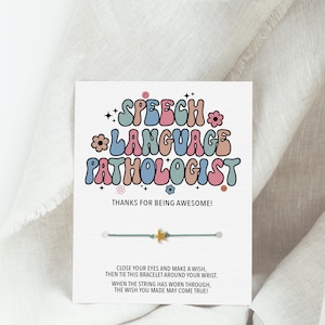 Speech Language Pathologist Gift, Make A Wish Bracelet, Speech ...