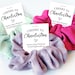 Printable Party Favor Tag for Hair Scrunchies, Personalized Scrunchie ...