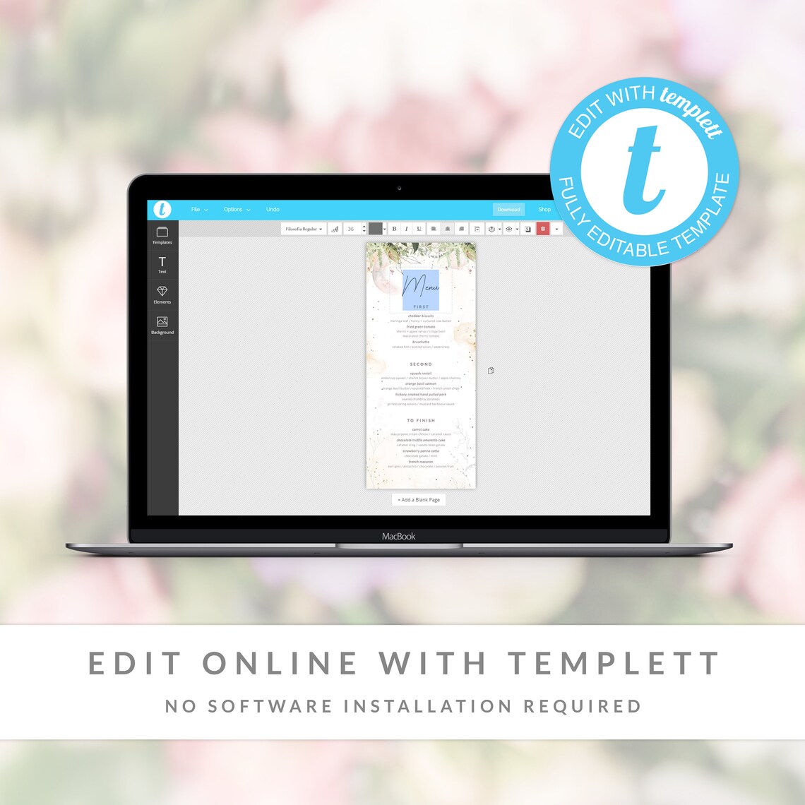 Celestial Menu Template, Celestial Dinner Menu Printable, Celestial ...