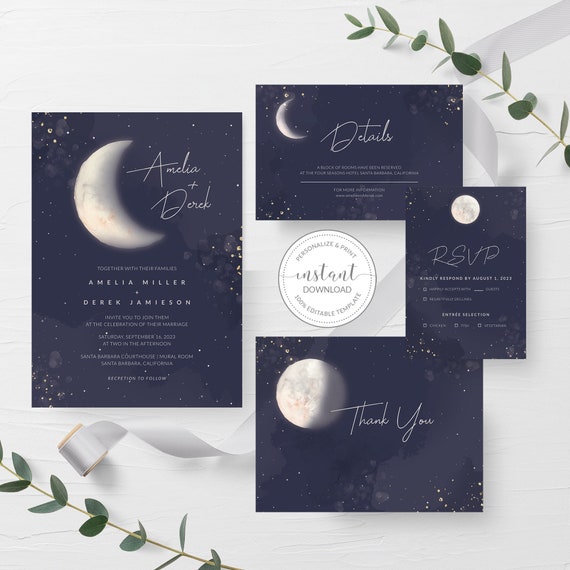 Moon wedding invitations 60 photos - Astyledwedding.com