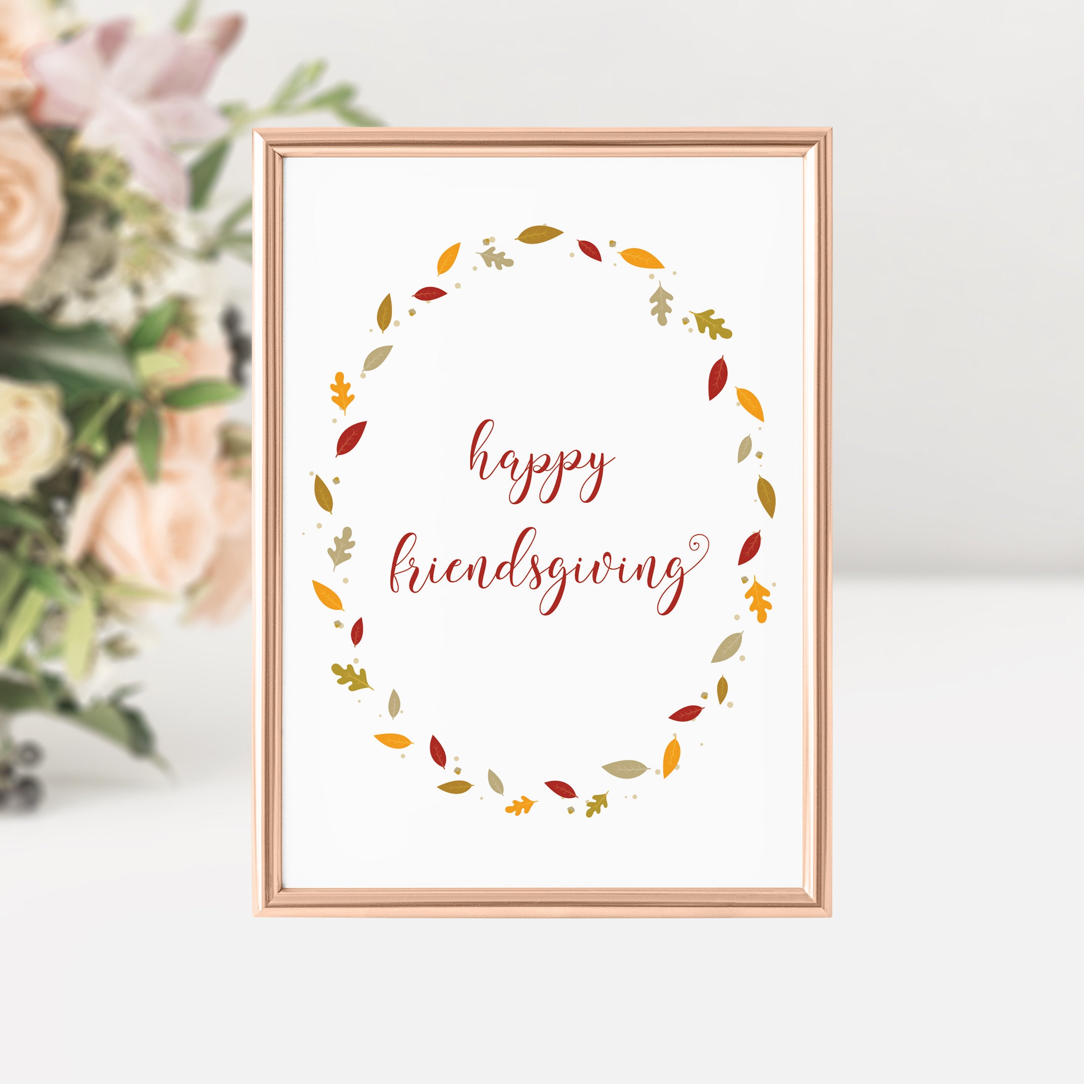 Happy Friendsgiving Sign Printable Friendsgiving Decor | Etsy