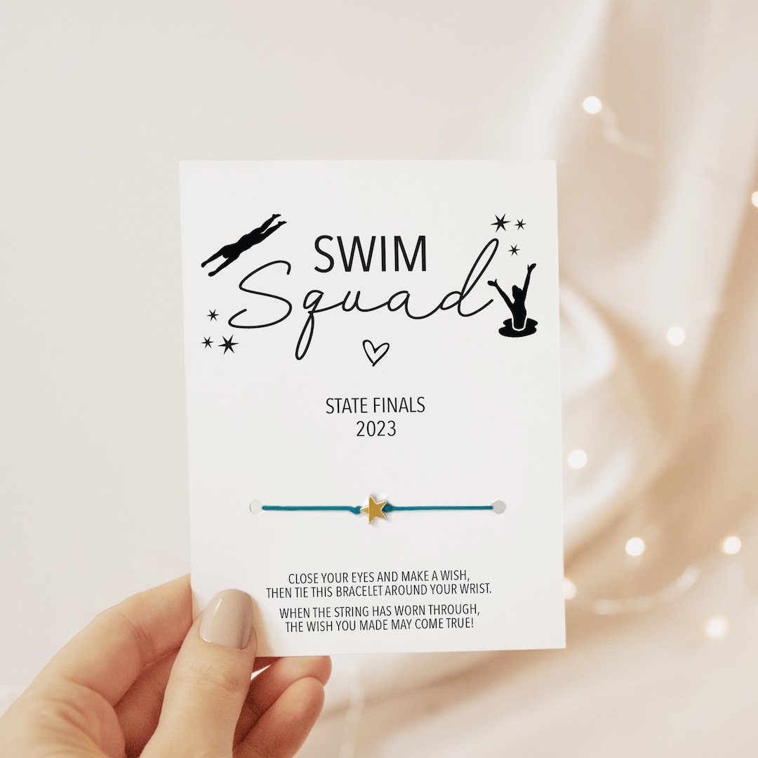 Swim Team Gifts, Make A Wish Bracelet, Girls Swimmer Gifts, Swimming ...