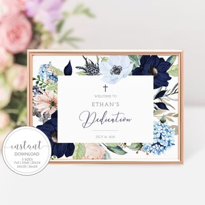 Baby Dedication Welcome Sign Template, Large Welcome Sign Printable ...