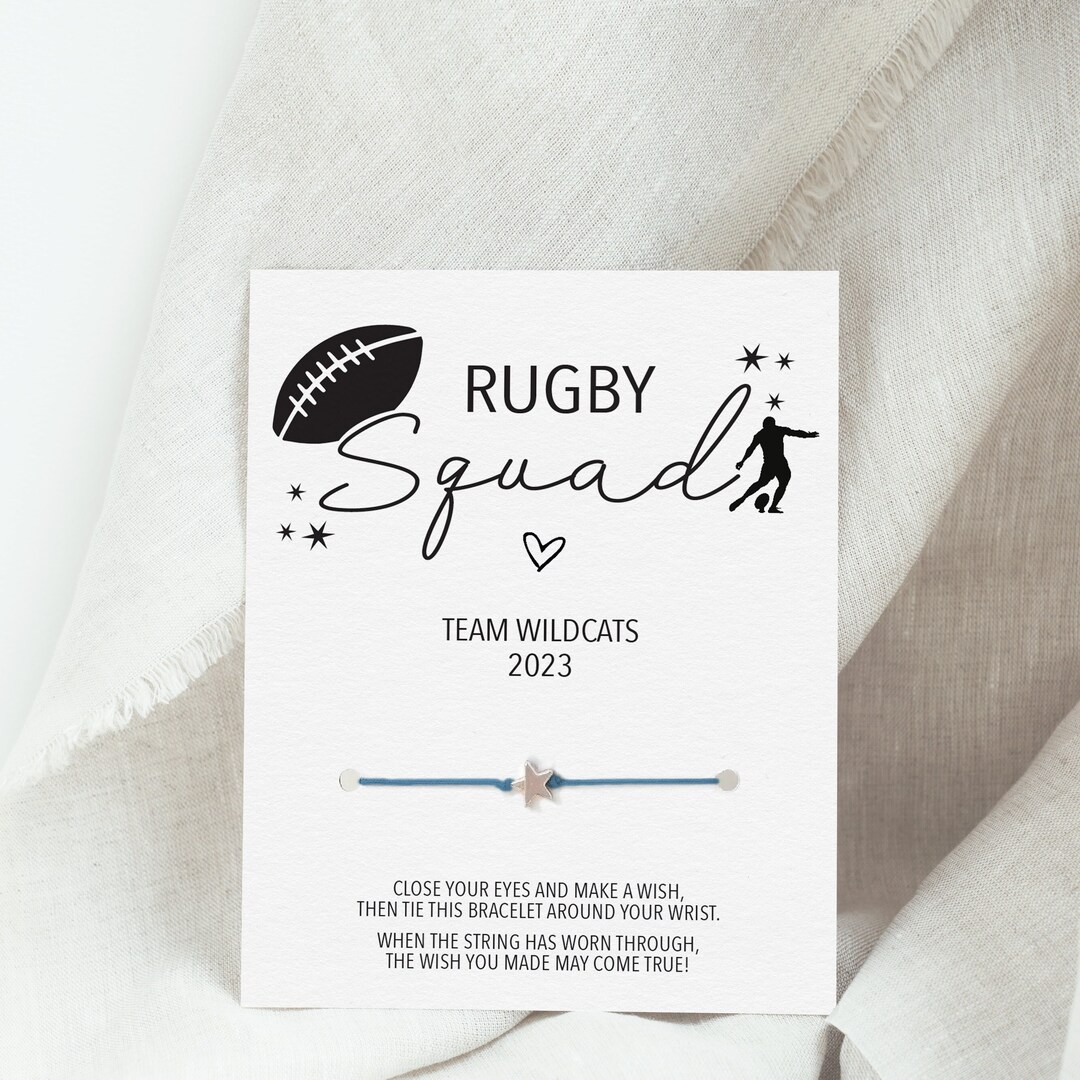 Rugby Team Gifts, Make A Wish Bracelet, Girls Rugby Gifts, Rugby Coach ...