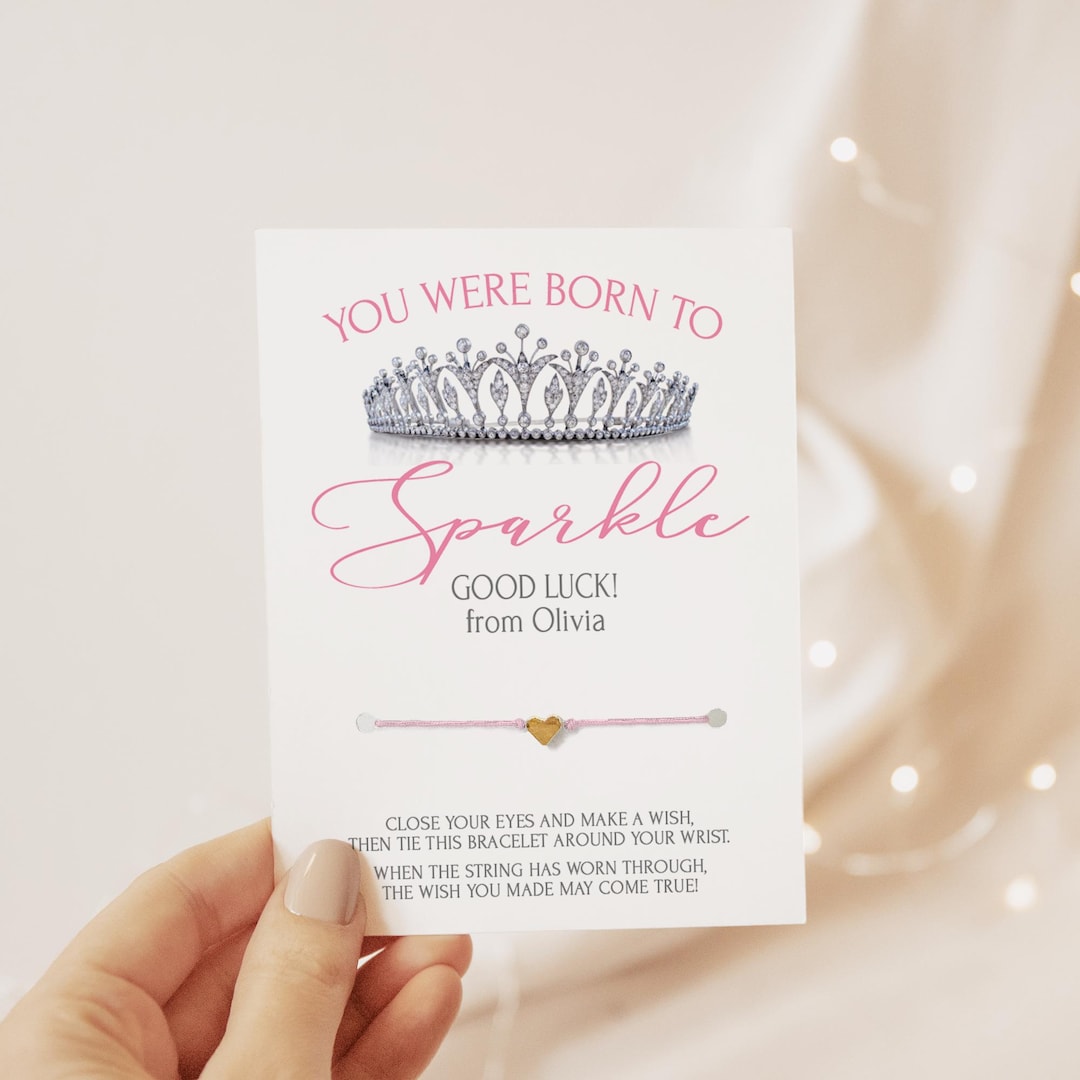 Pageant Gifts, Wish Bracelet, You Were Born to Sparkle, Beauty Pageant ...