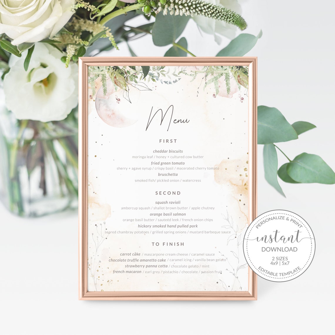 Celestial Menu Template Celestial Dinner Menu Printable - Etsy