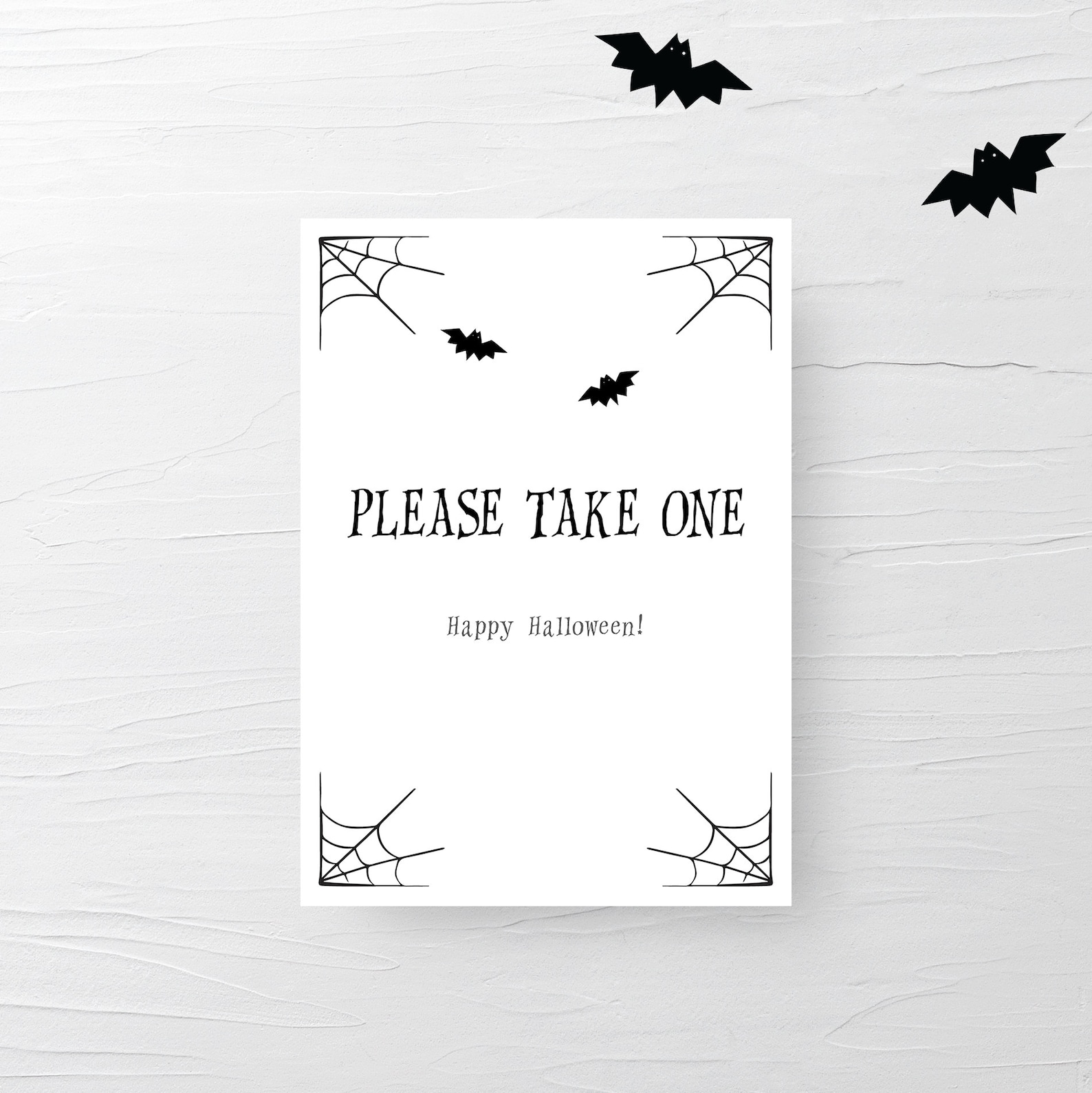 Halloween Please Take One Sign Printable Trick or Treat Sign - Etsy