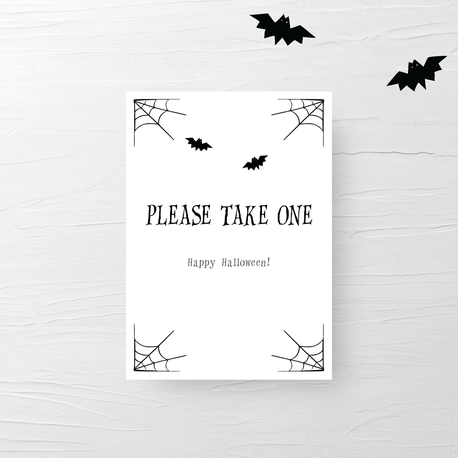 Halloween Please Take One Sign Printable Trick or Treat Sign | Etsy