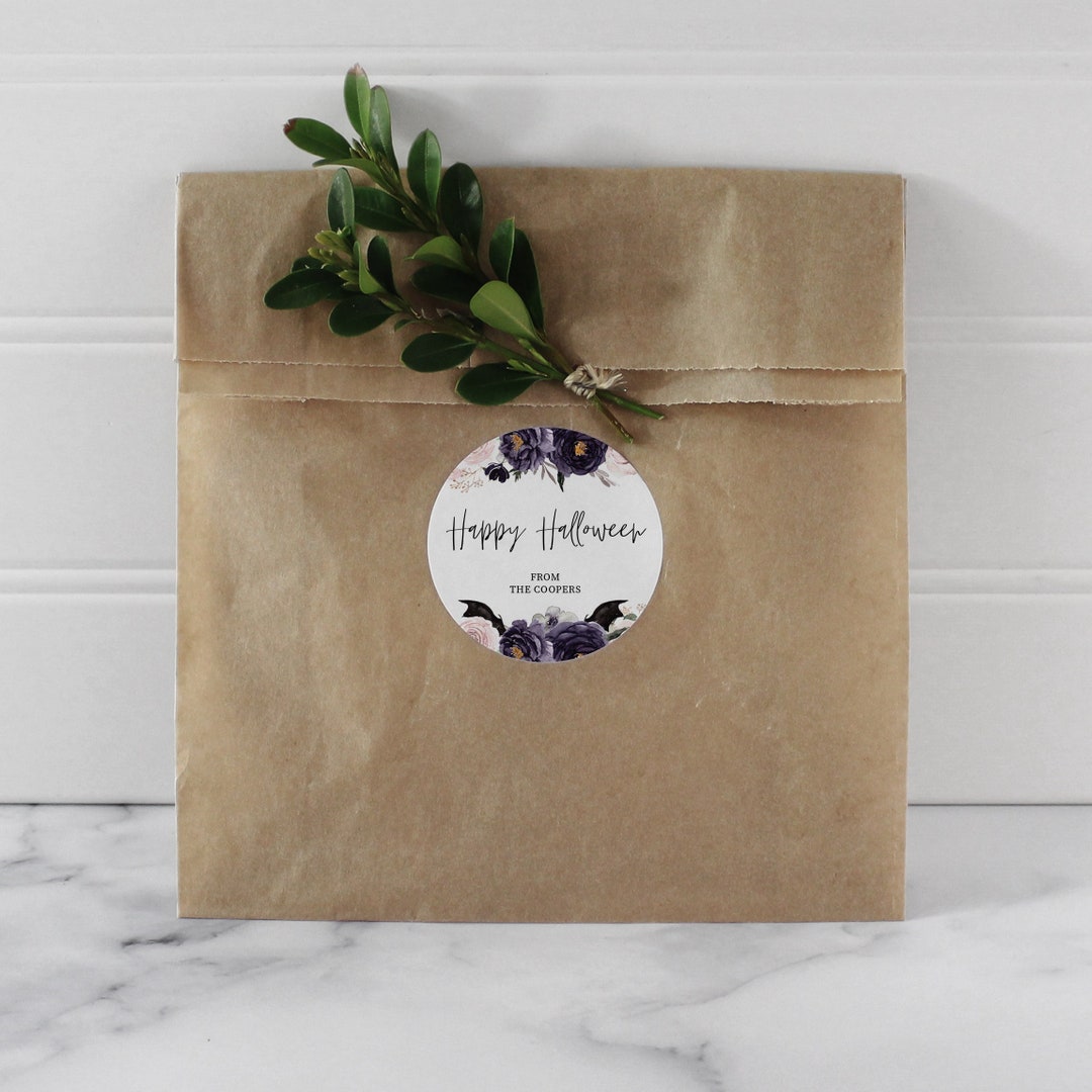 Halloween Printable Stickers Template, Halloween Gift Tag, Digital ...