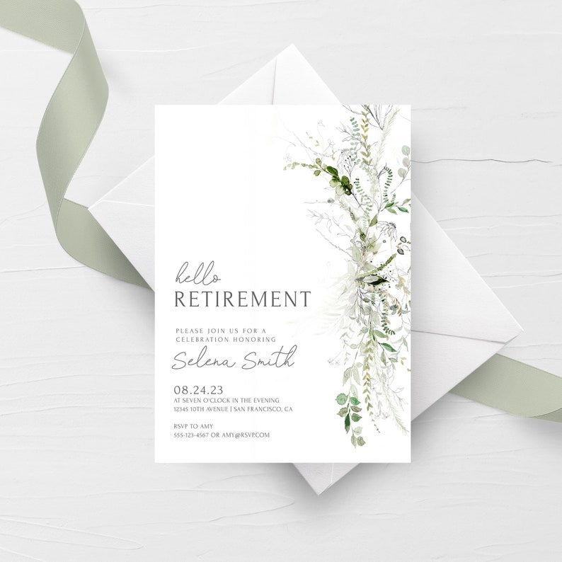 Retirement Party Invitation Template, Printable Retirement Invites ...