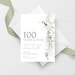 100th Birthday Invitation Template, Printable 100th Birthday Party ...
