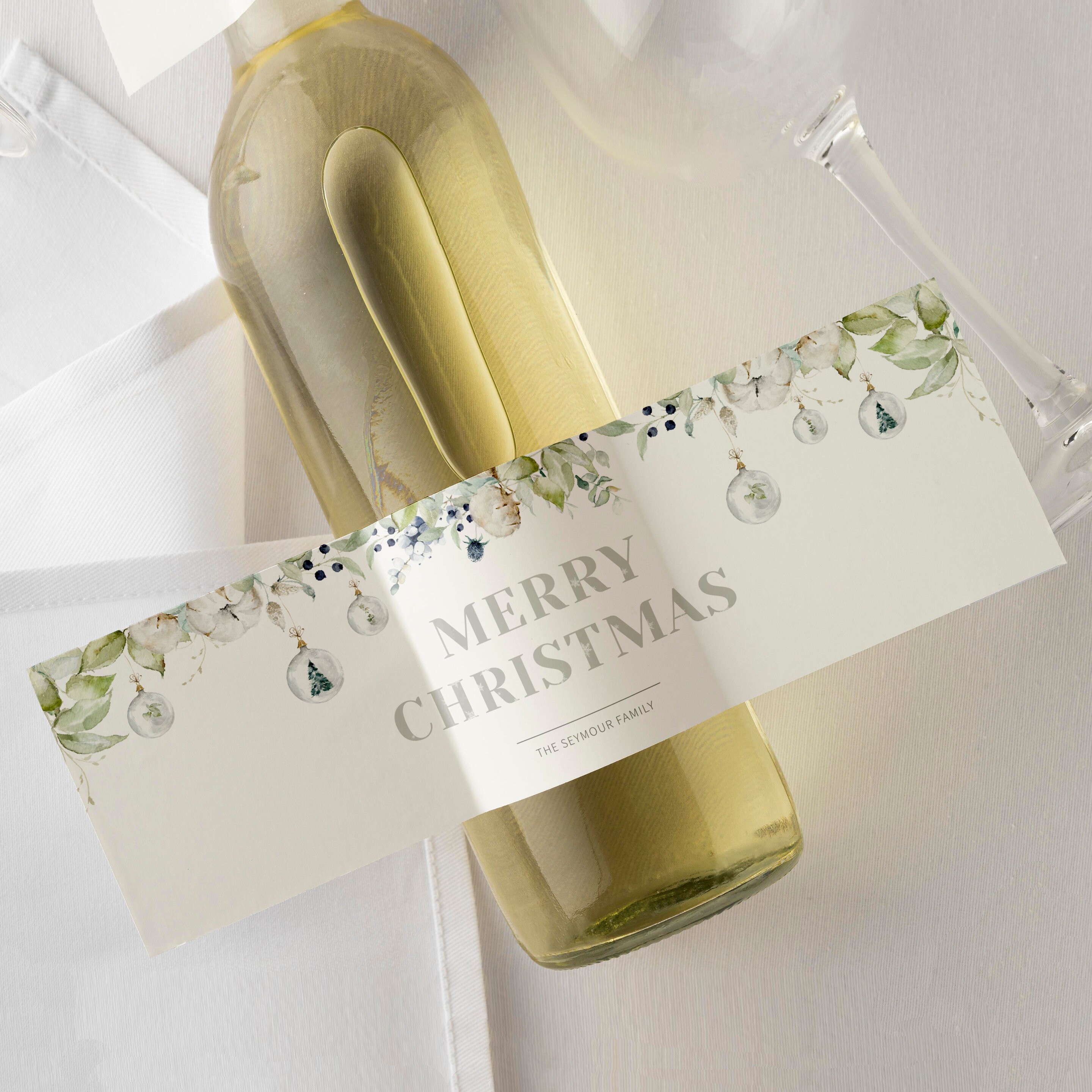Printable Christmas Wine Bottle Labels Christmas Party Custom | Etsy