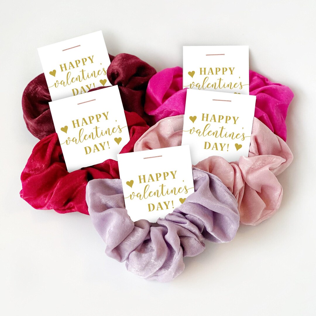 Valentines Day Gift for Friends, Hair Scrunchie Valentine Gift ...
