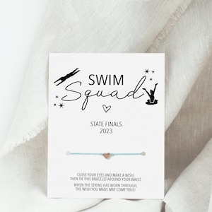 Swim Team Gifts, Make A Wish Bracelet, Girls Swimmer Gifts, Swimming ...