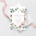 Boho Rose Dedication Invitation Girl Printable Baby - Etsy