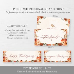 Thanksgiving Treat Bag Topper Printable, Thanksgiving Favors Tag ...