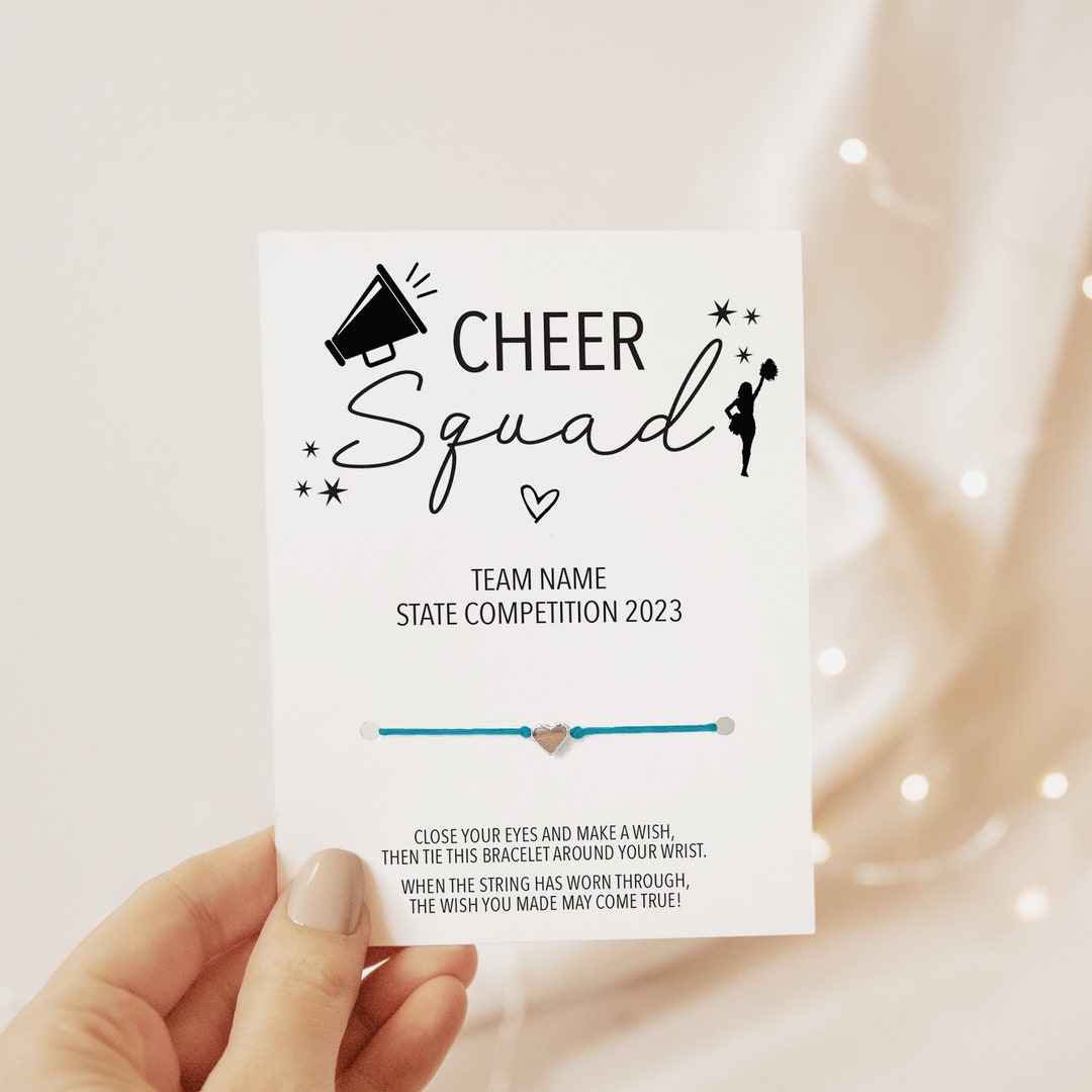 Cheer Team Gifts, Make A Wish Bracelet, Cheerleader Gifts, Cheer ...