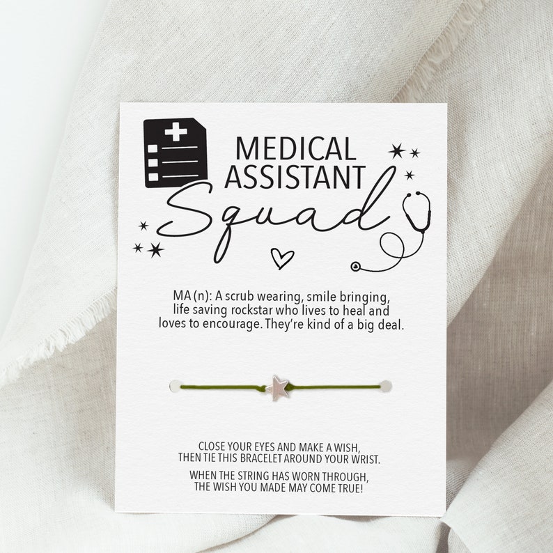Medical Assistant Gift, Make A Wish Bracelet, MA Appreciation Gifts ...