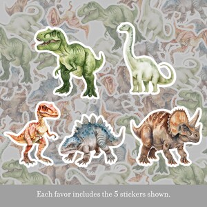 Dinosaur Party Favors, Vinyl Stickers, Dinosaur Party Theme Goodie Bag ...
