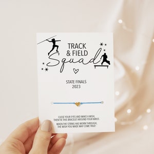Track and Field Gifts, Make A Wish Bracelet, Track Team Gifts, Track ...