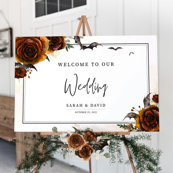 Gothic Wedding Welcome Sign Printable Template Til Death Do | Etsy
