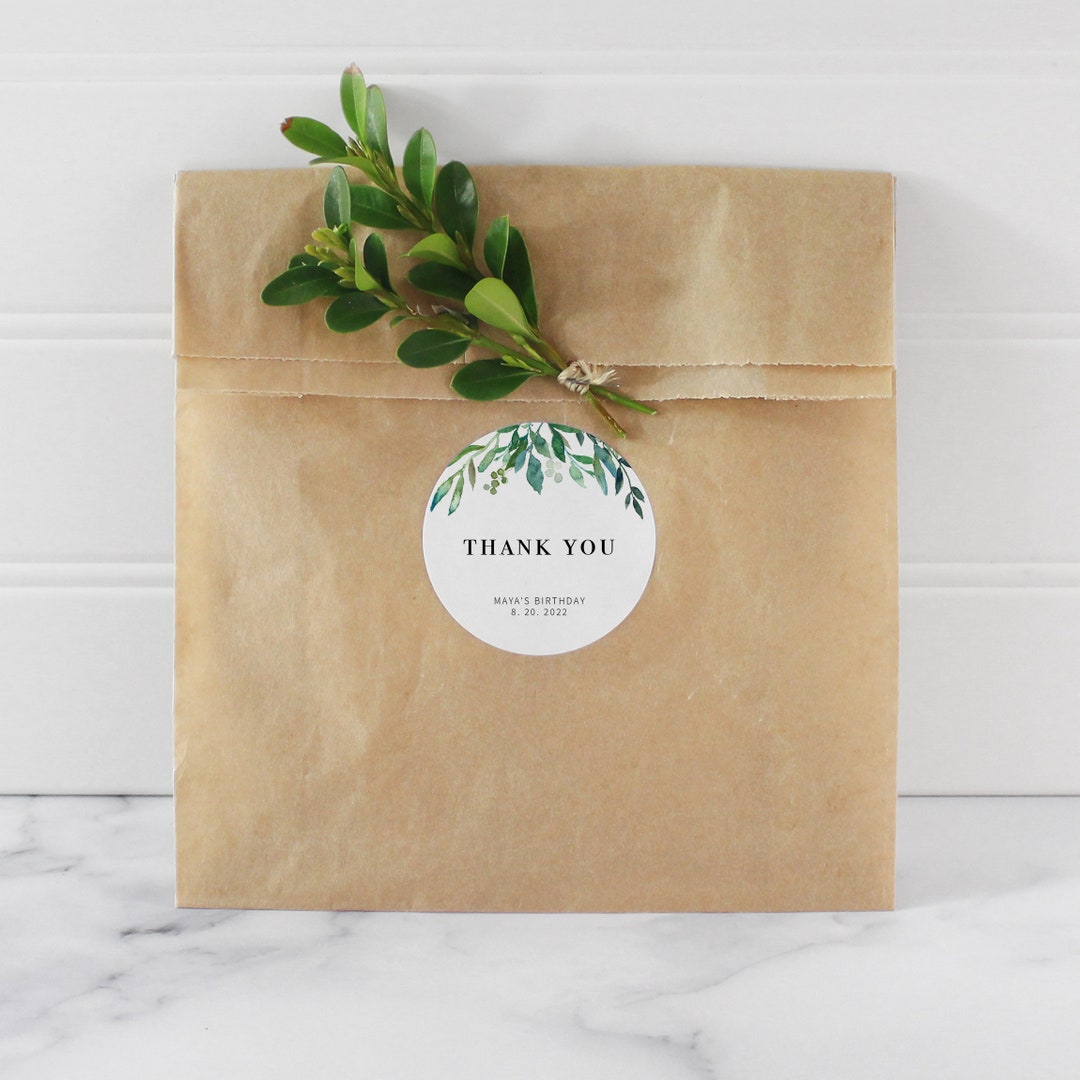 Greenery Favor Tags Printable Template, Greenery Birthday Party Favor ...
