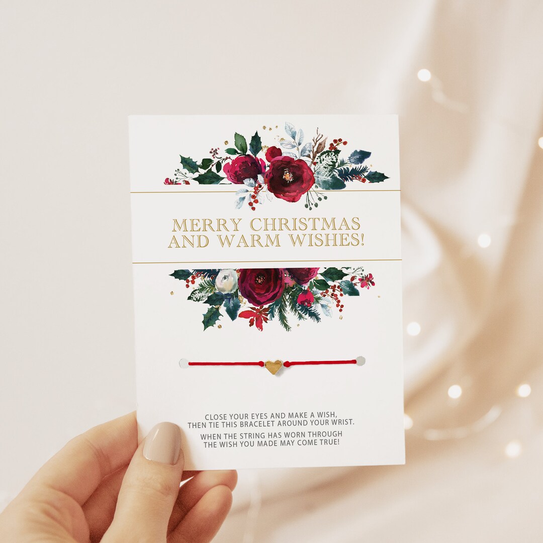 Christmas Wish Bracelet, Merry Christmas and Warm Wishes, Christmas ...