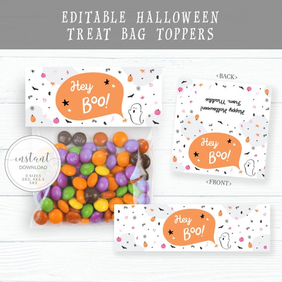 Halloween Printable Bag Topper Halloween Treat Bag Toppers - Etsy