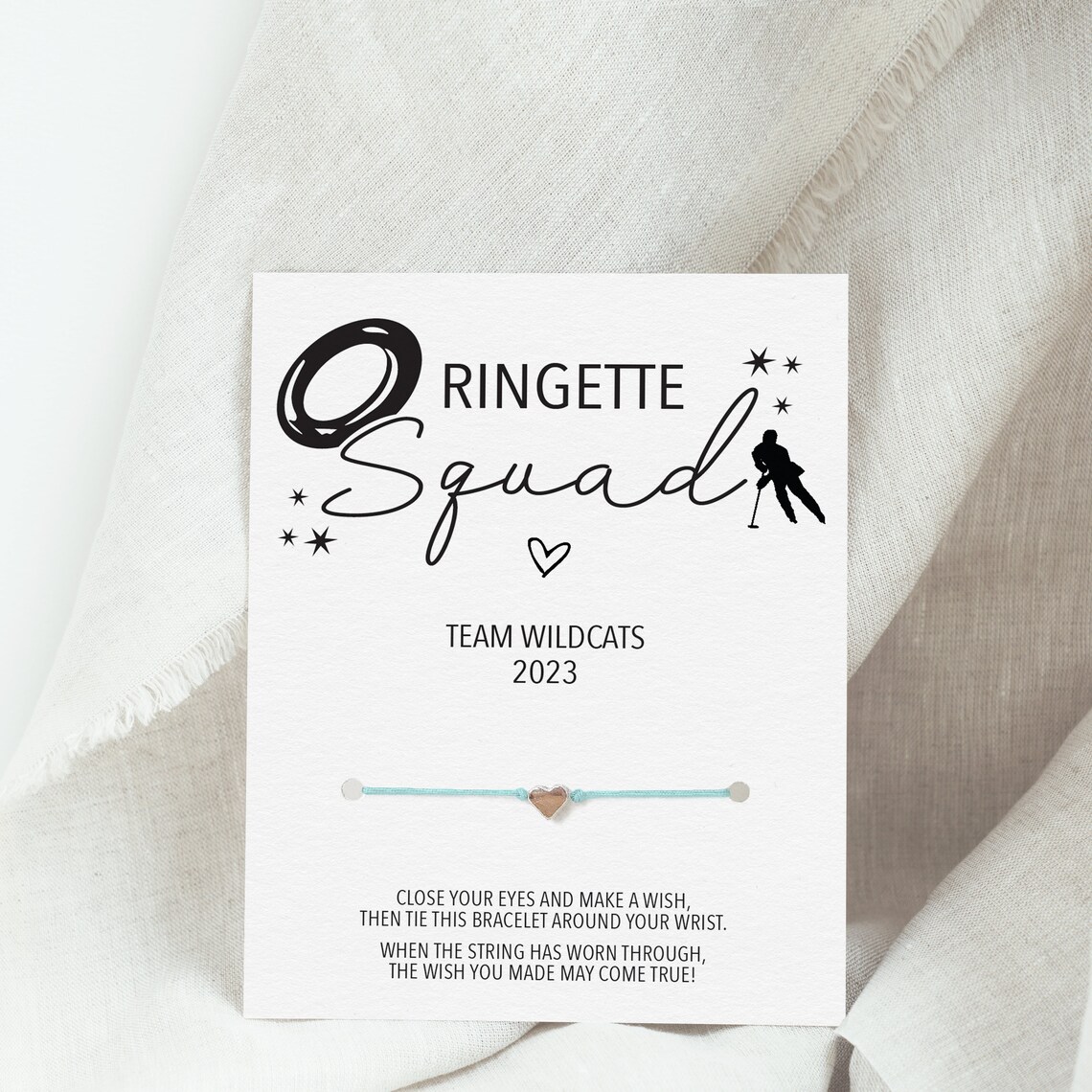 Ringette Team Gifts, Make A Wish Bracelet, Girls Ringette Gifts ...