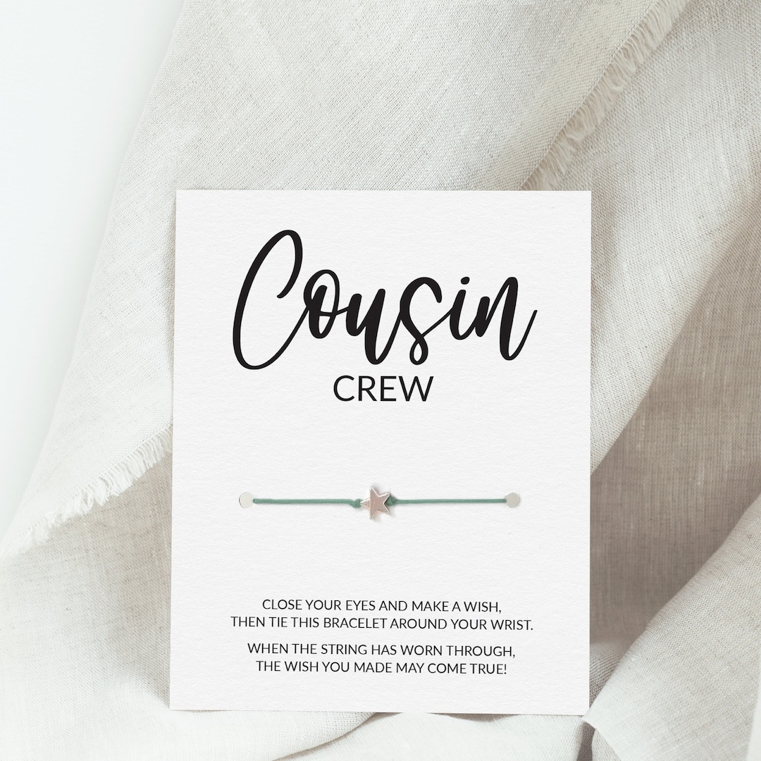 Cousin Gift Make A Wish Bracelet, Cousin Crew, Cousins Friendship ...
