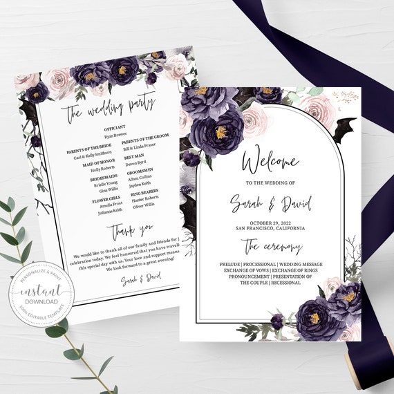 Halloween Wedding Programs Tips For Choosing Halloween Wedding