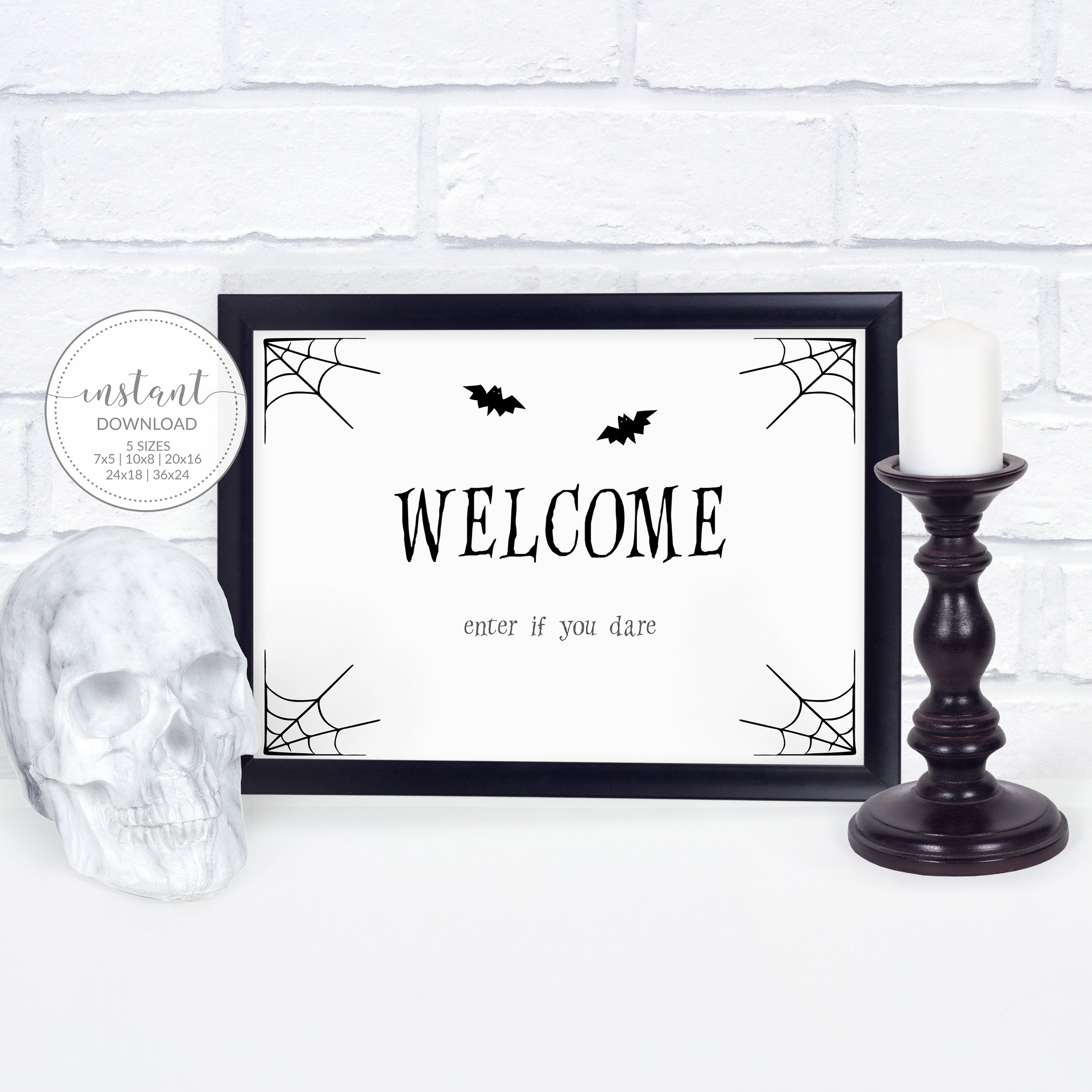 Halloween Welcome Sign Printable Editable Halloween Printable | Etsy