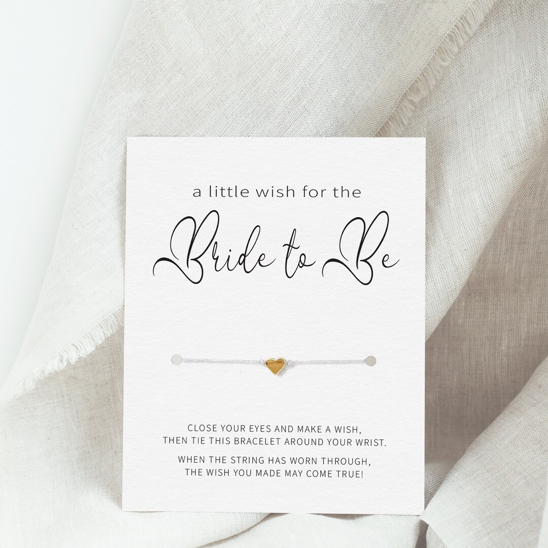 Wish for the Bride to Be, Wedding Wish Bracelet, Bride Gift, Bride to ...