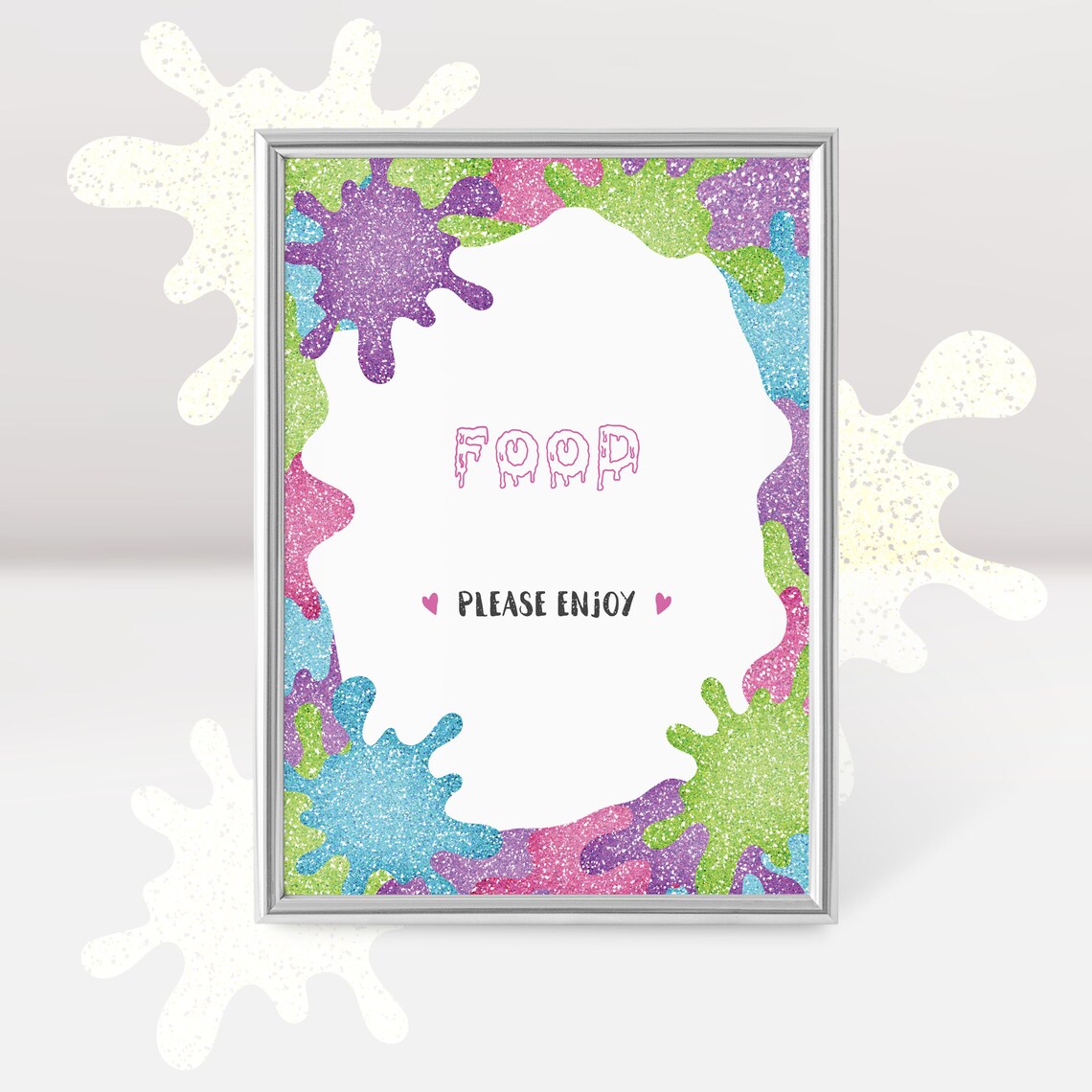 Slime Party Food Sign Printable Slime Birthday Party | Etsy