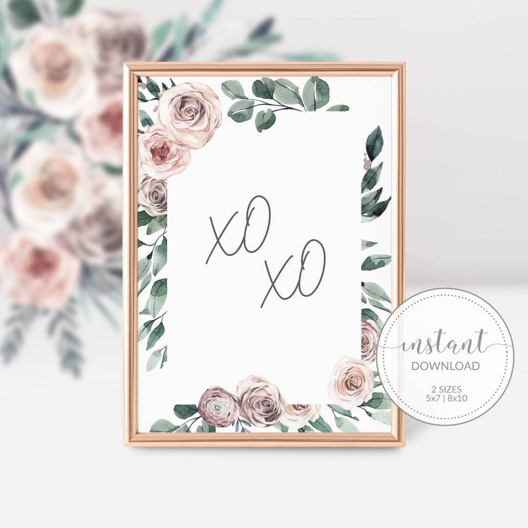 XOXO Sign Printable, Valentines Day Decor, Galentines Day Decor ...