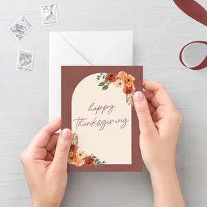 Happy Thanksgiving Card Template Printable Thanksgiving Card - Etsy