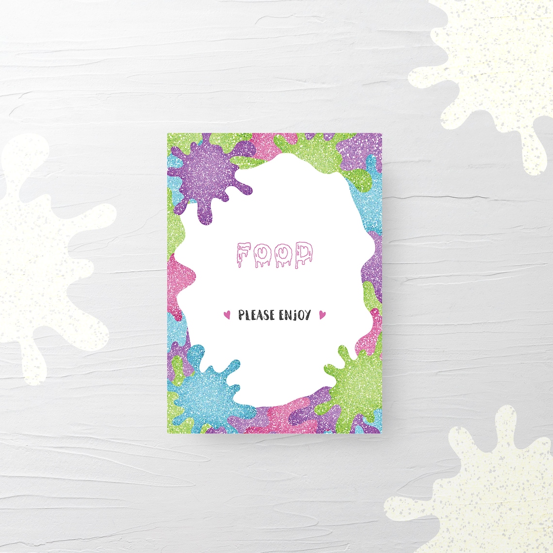Slime Party Food Sign Printable Slime Birthday Party | Etsy