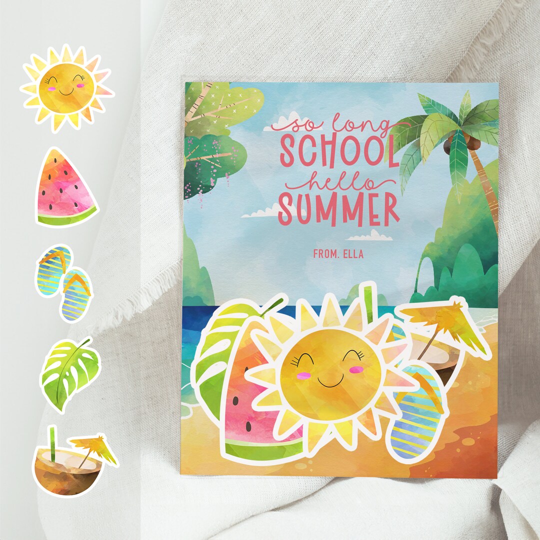 Last Day of School Gifts, Stickers, End of School Party Favors, School ...