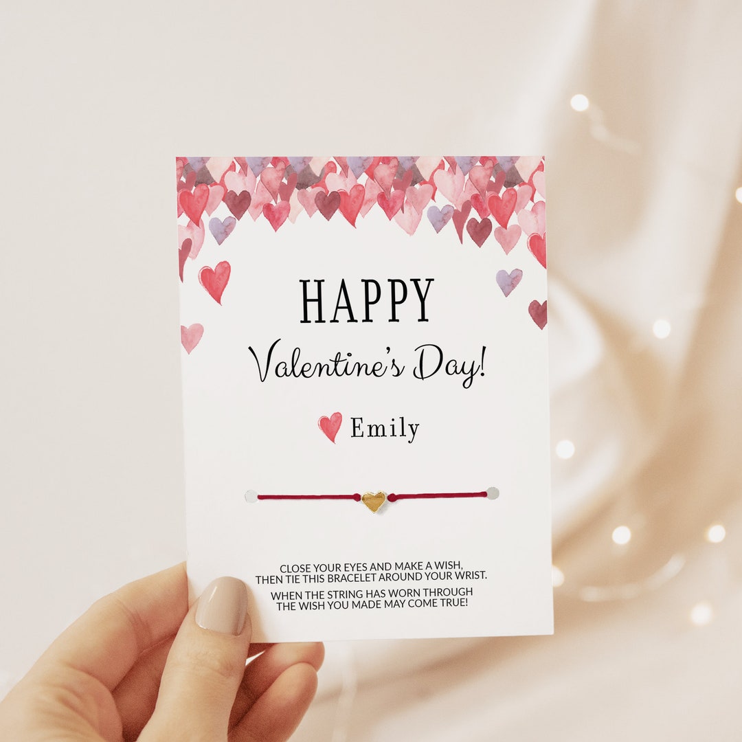 Make A Wish Bracelet Class Valentines, Valentines Day Gift for Friends ...