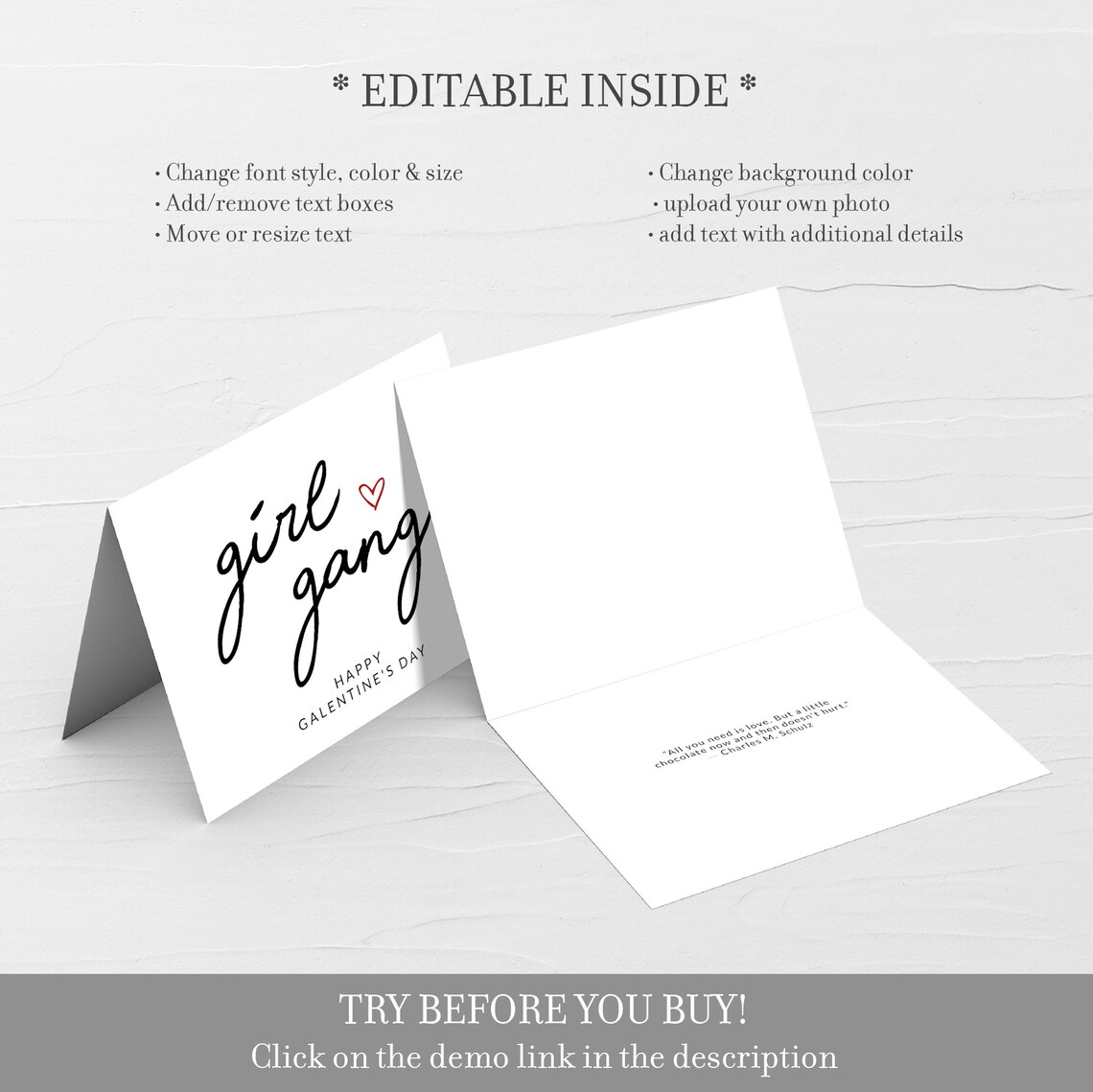 Printable Galentines Day Card Template, Happy Galentines Day Card, Girl ...