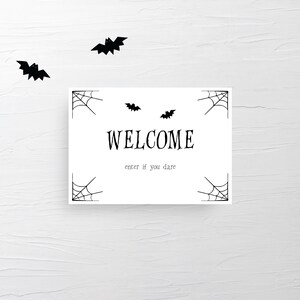 Halloween Welcome Sign Printable, Editable Halloween Printable Sign ...