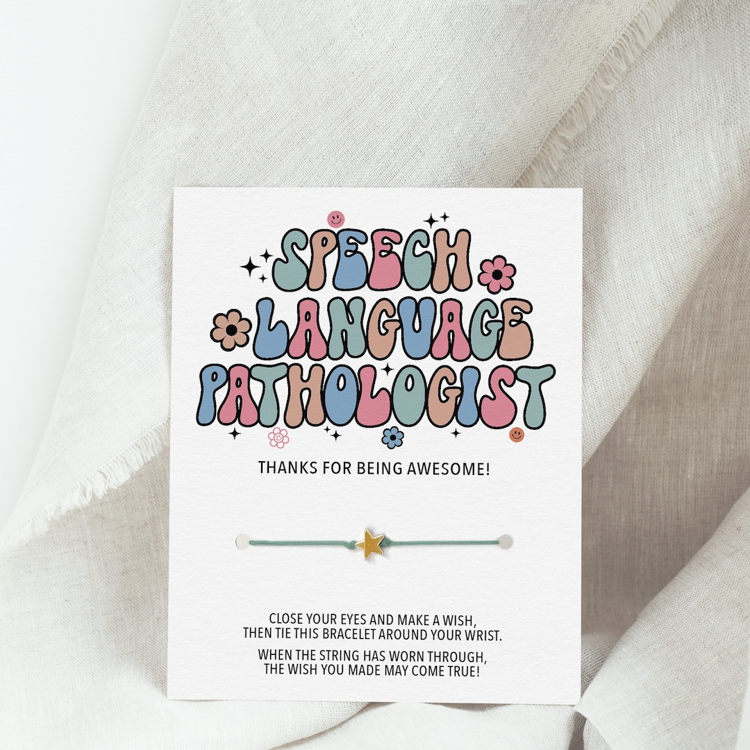 Speech Language Pathologist Gift, Make A Wish Bracelet, Speech ...