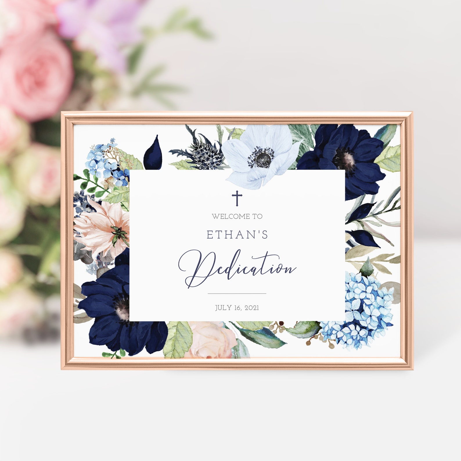 Baby Dedication Welcome Sign Template, Large Welcome Sign Printable ...