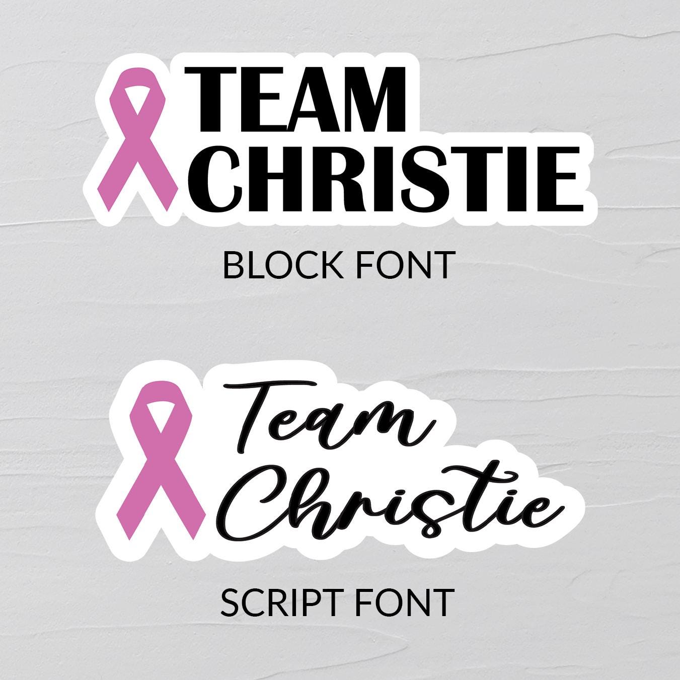 Cancer Awareness Name Sticker Personalized Support Ribbon Vinyl Decal ...