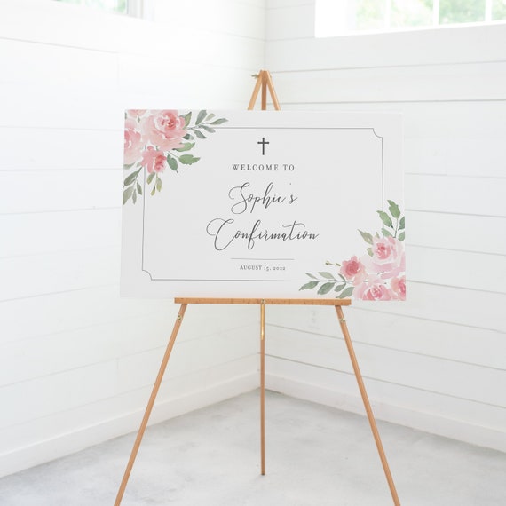 Confirmation Welcome Sign Template Large Welcome Sign - Etsy
