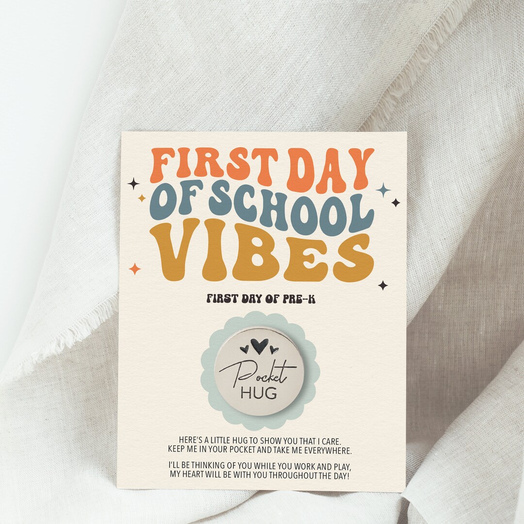 Pocket Hug First Day of Pre-k Gift, Happy First Day of School Gift ...