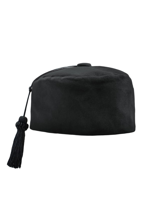 Mens Smoking Cap Black Velvet Cigar Smoker Hat Tassels Luxury - Etsy